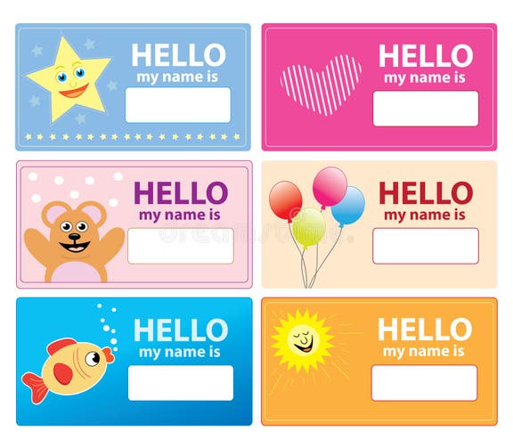 Name Tag Cartoon Stock Illustrations – 2,922 Name Tag Cartoon Stock ...