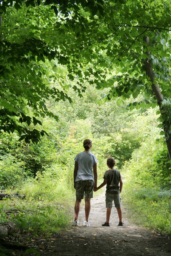 Kids Exploring Nature Trail Stock Image - Image of wetlands, sanctuary ...