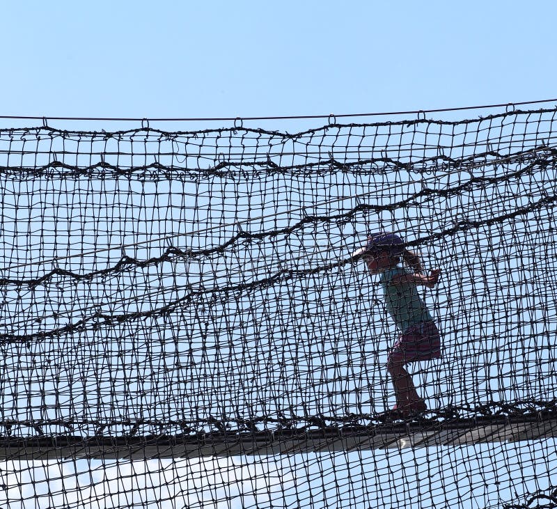 Children in Netted Play Area Editorial Stock Image - Image of blue ...