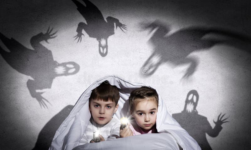 Children nightmares stock photo. Image of blanket, horror - 47299566