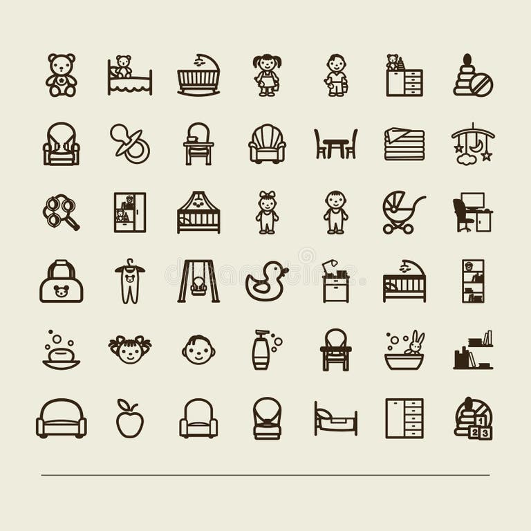 Nursery Icons Stock Illustrations – 6,049 Nursery Icons Stock ...