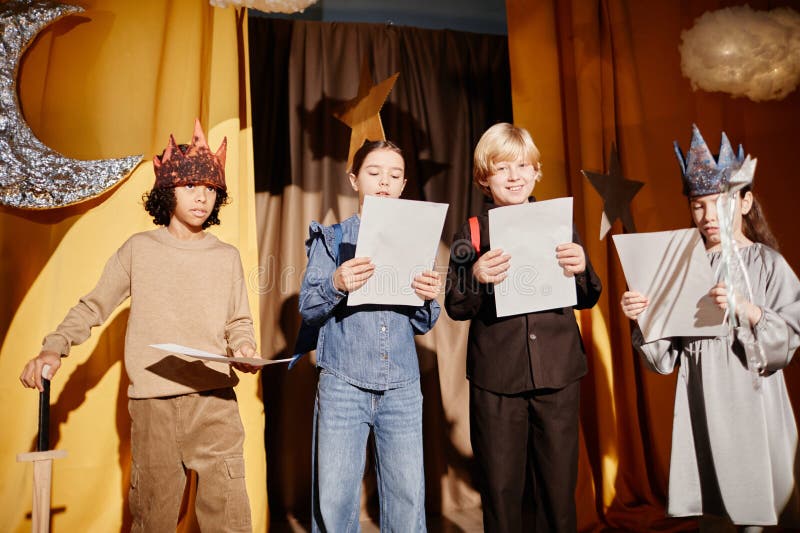 Children Performing Play Star Moon Props Stock Photos - Free & Royalty ...