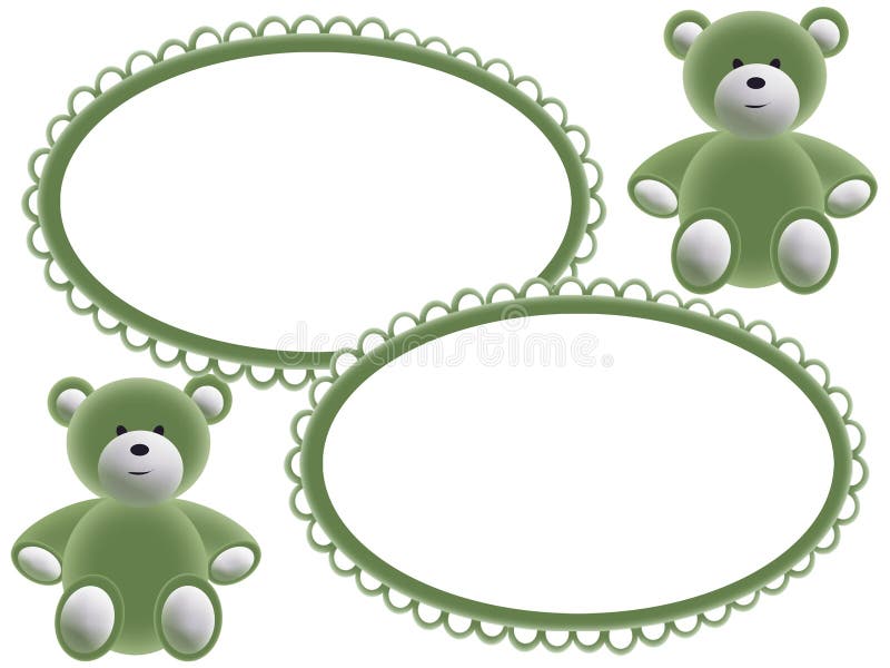 Children Photo Frames with Bears Stock Illustration - Illustration of ...