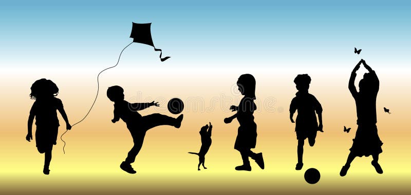 Children Play Border stock illustration. Illustration of creativity ...