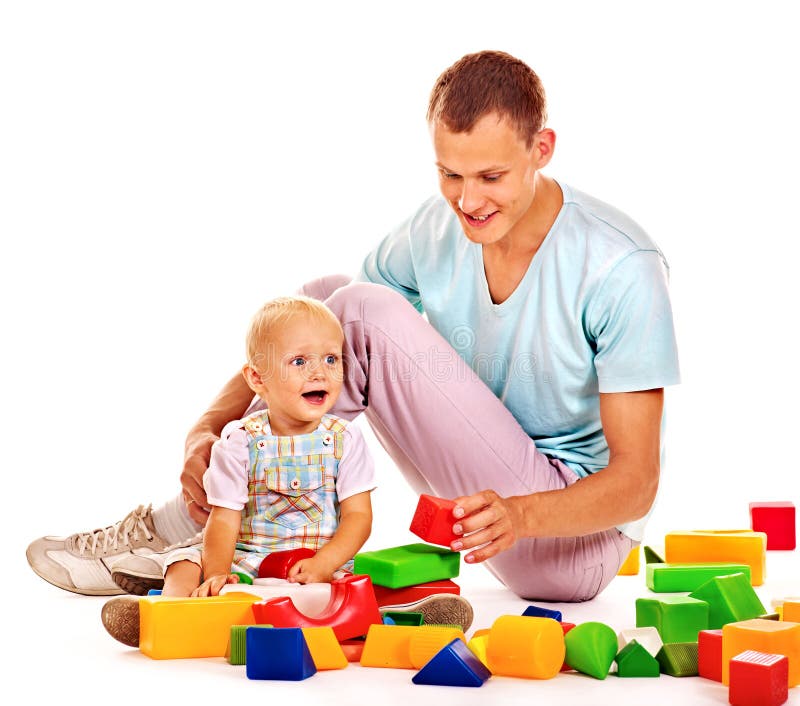 Children Play Building Blocks. Stock Photo - Image of leisure ... Children Play Building Blocks. Stock Photo - Image of leisure ...