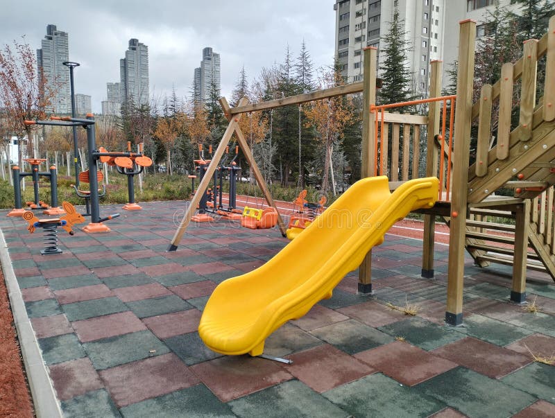 Children Play Ground with Playing Stock Image - Image of wood, activity ...
