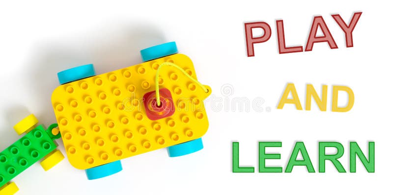 Children Play and Learn Colorful Toy Stock Illustration - Illustration ...
