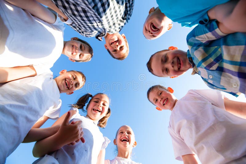 Children Play Outdoors Running and Having Fun Stock Image - Image of ...