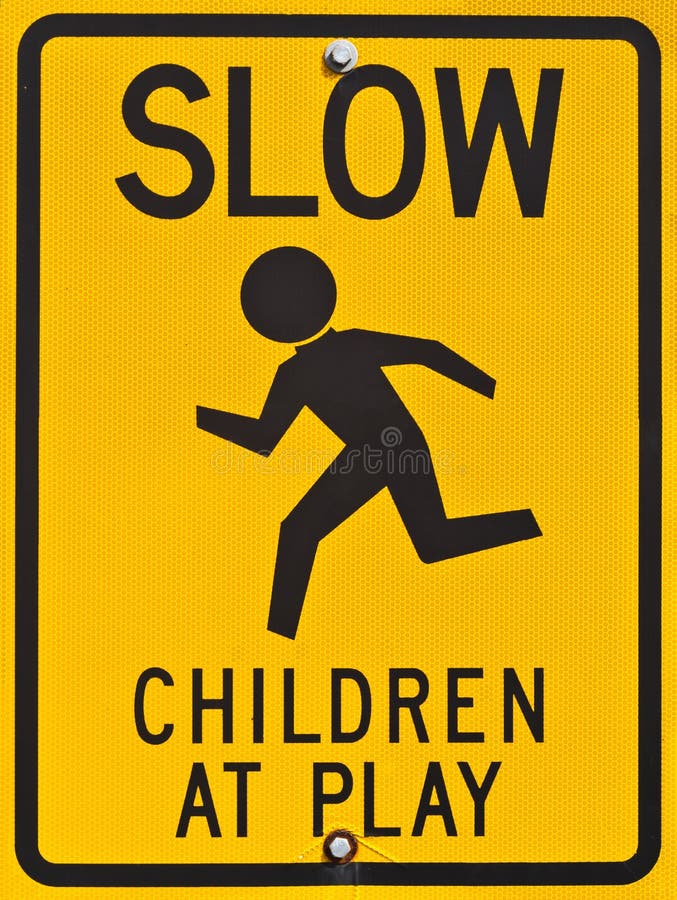 Children at Play Sign stock photo. Image of caution, cautionsign - 26738974