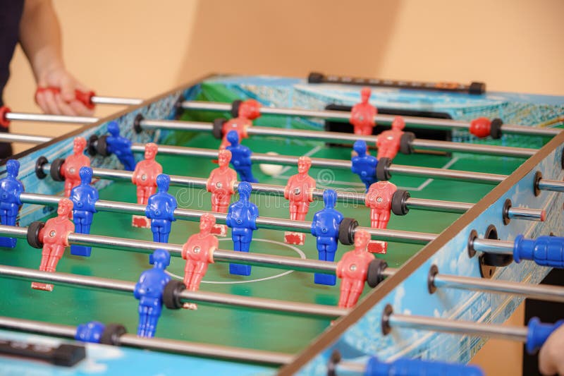 Children Play Table Football Stock Photo - Image of foosball, leisure ...