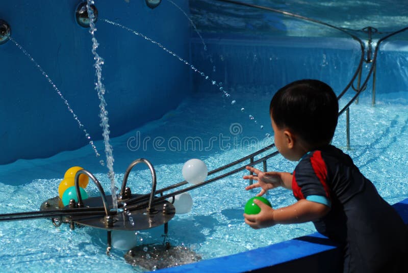 Children play water game stock image. Image of pleasurable - 2529943