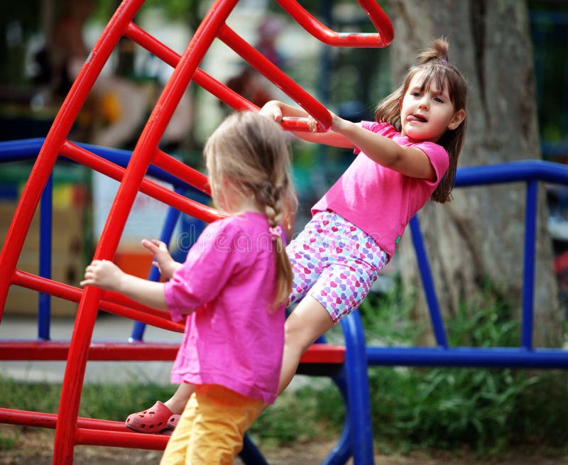 Children on playground stock photo. Image of cheerful - 15235594