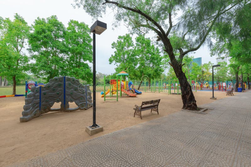 Children Playground Activities in Public Park Stock Image - Image of ...