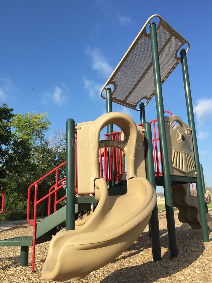 Children Playground in Community Park Stock Image - Image of children ...