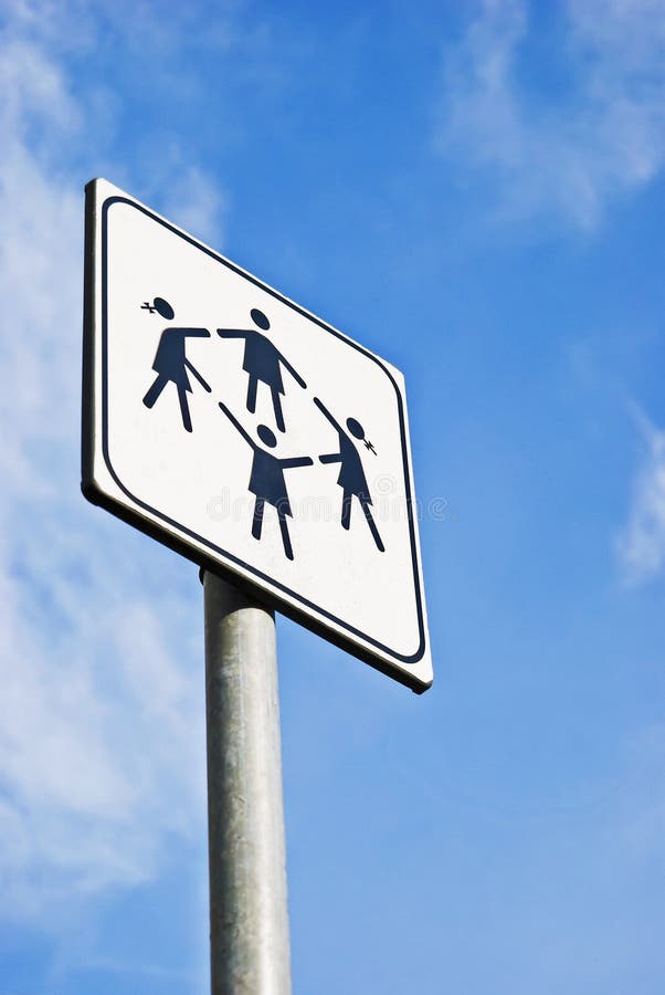Children Playground sign stock image. Image of blue, seesaw - 24838713