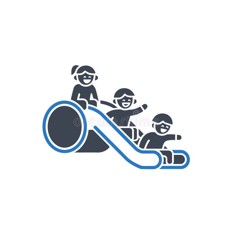 Children Playground Slide Icon Stock Illustration - Illustration of ...