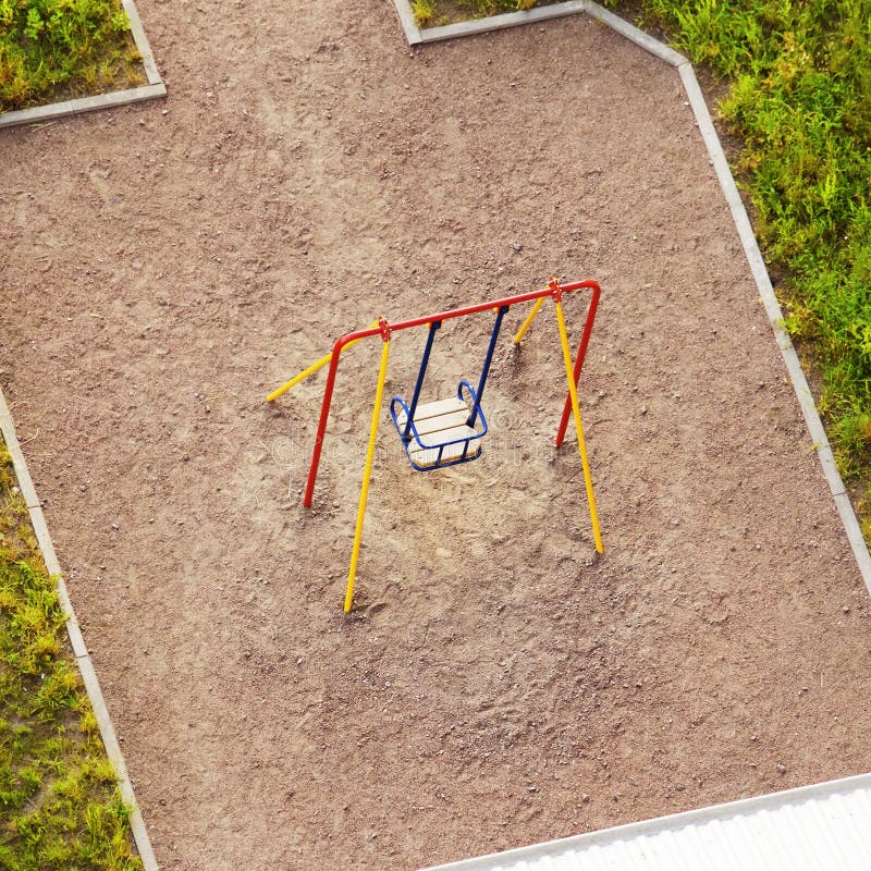Playground A Colorful Playground In The Yard.Top View. Children`s ...