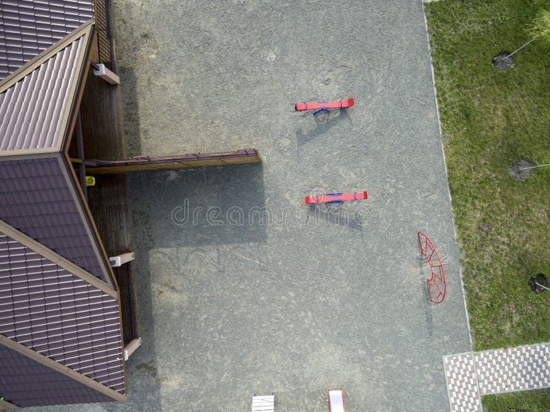 Children Yard, View from Above Stock Photo - Image of colorful, ladder ...