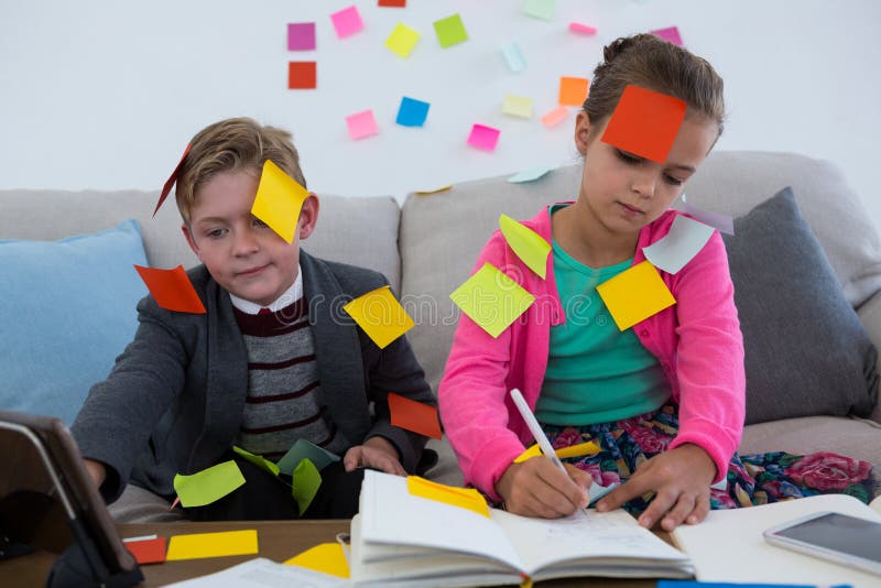 Children Playing As Business People on Sofa Stock Photo - Image of ...