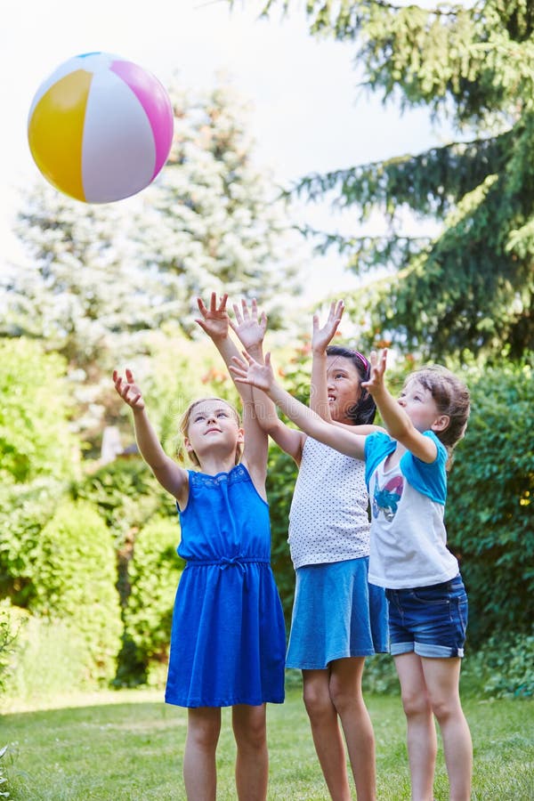 Children playing with ball stock photo. Image of happy - 150702546