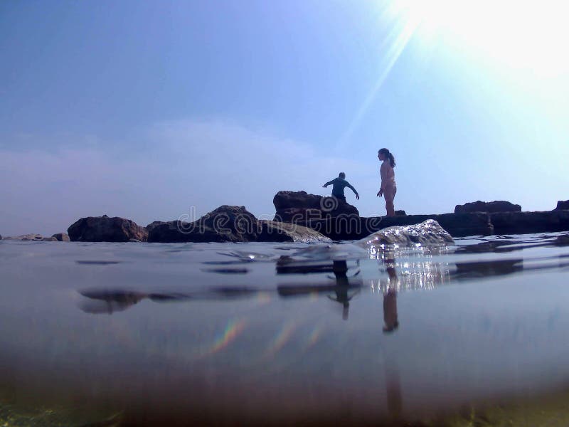 Children Playing at the Beach at Larnaca Cyprus Stock Image - Image of ...