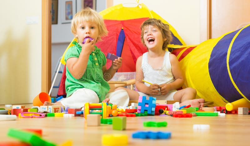 Children Playing with Blocks Stock Image - Image of cube, baby: 47326861