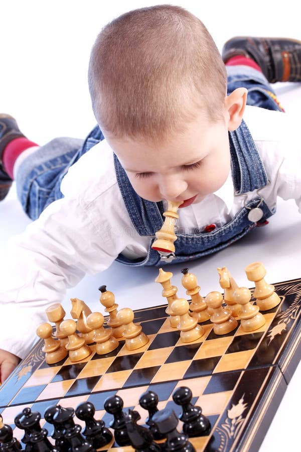 Children playing chess stock photo. Image of symbolic - 15009002