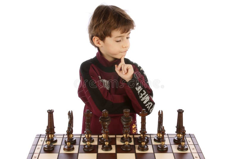 Children playing in chess stock image. Image of rook, boardgame - 7677643