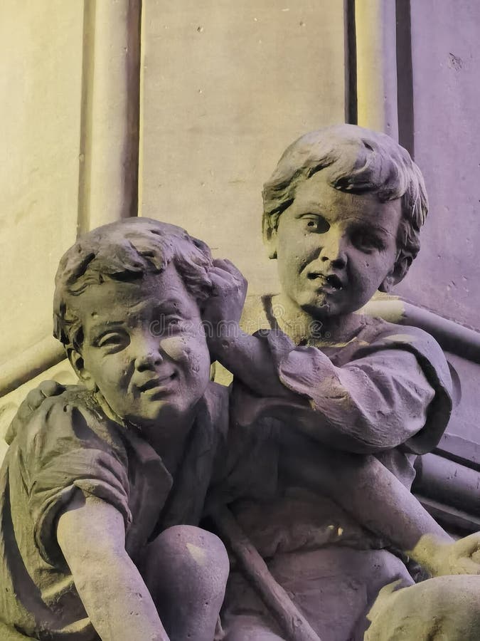 Children Playing Figures at a Monument in Cologne Editorial Image ...