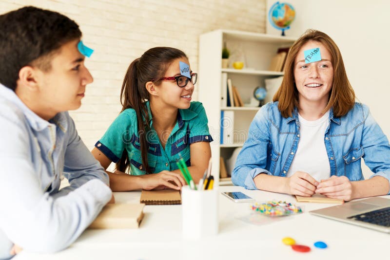 Children Playing Games in Classroom Stock Photo - Image of studies ...