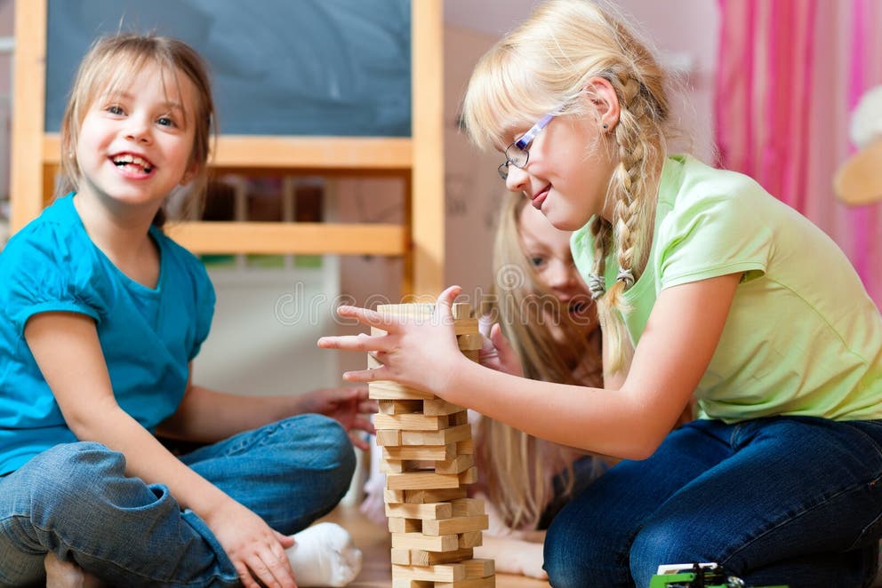 Children playing at home stock photo. Image of caucasian - 20446208