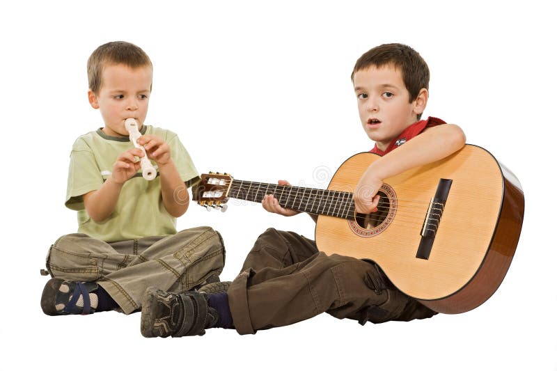 Children Playing with Instruments Stock Photo - Image of floor, player ...