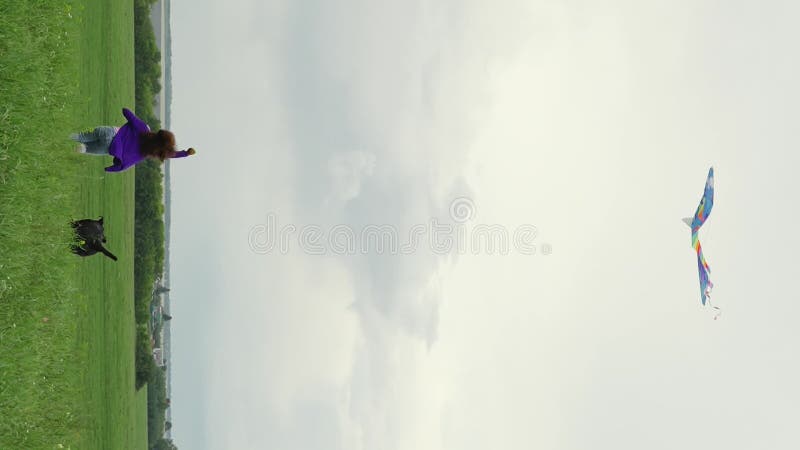 Children Playing with a Kite Stock Video - Video of flying, recreation ...