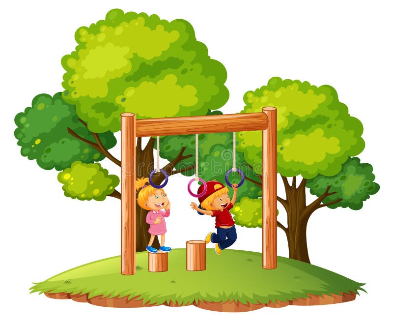 Monkey Bars stock illustration. Illustration of friends - 6547881