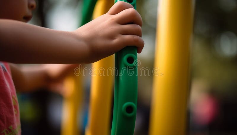 Children Playing Outdoors, Having Fun in Summer Generated by AI Stock ...