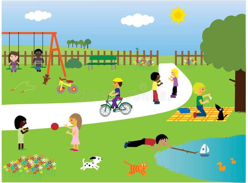 Children Park Stock Illustrations – 84,054 Children Park Stock ...