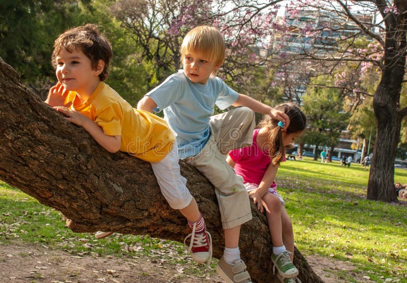 Children Playing in the Park Stock Photo - Image of male, play: 276702070