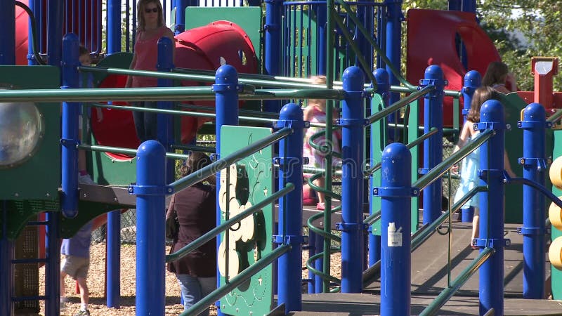 Children Playing on a Playground (6 of 10) Stock Video - Video of ...