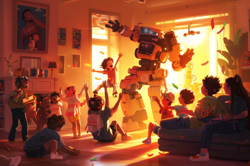 Children are Playing with a Robot. Learning with Smart Robot Concept ...