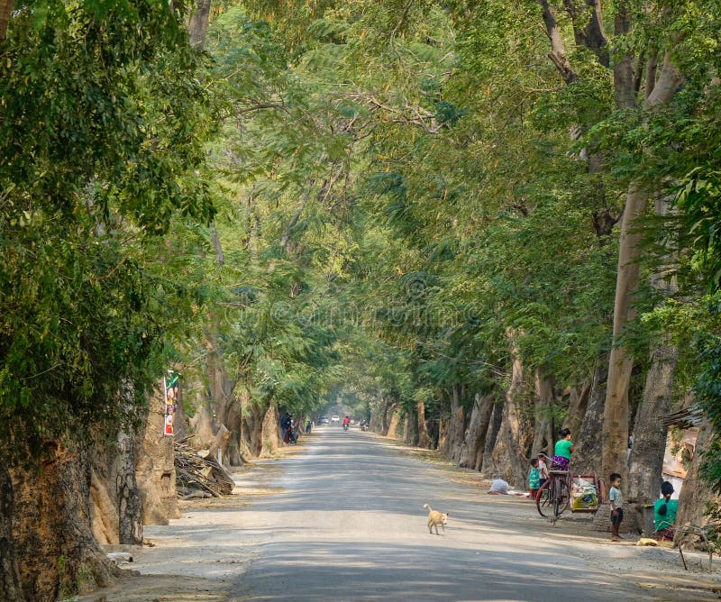 Children Playing on the Rural Road in Bagan, Myanmar Editorial Stock ...