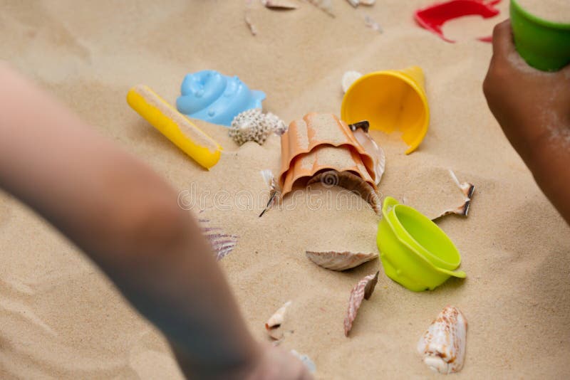 Children Playing in the Sand Stock Image - Image of holidays, sunny ...