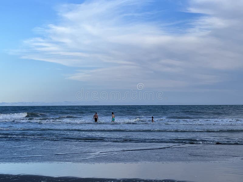 Children Playing in the Sea Stock Image - Image of playing, child ...