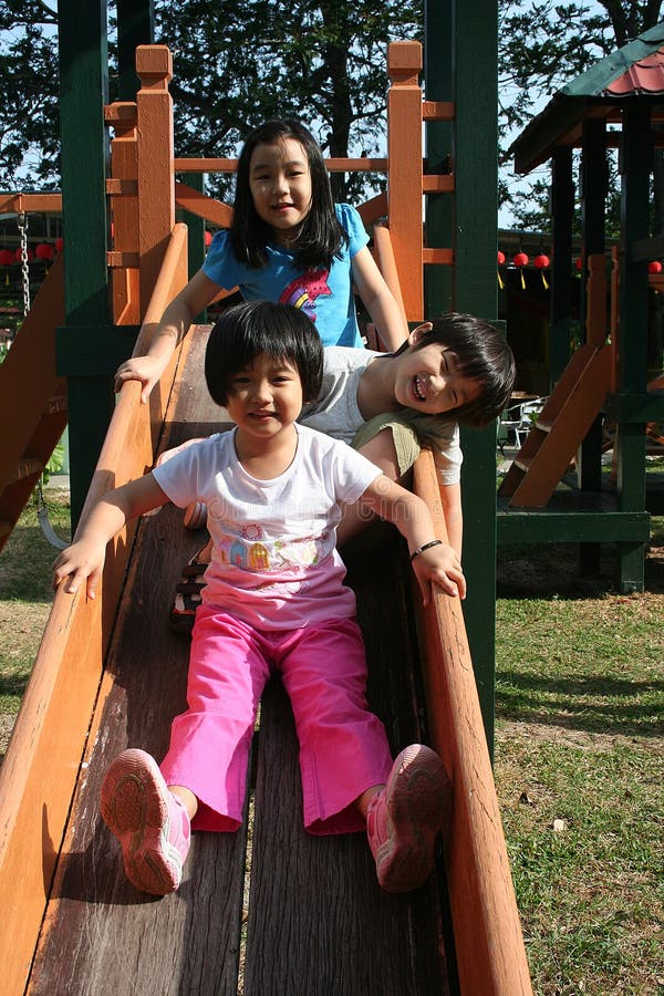 Children playing slide stock photo. Image of boys, laughter - 8309948