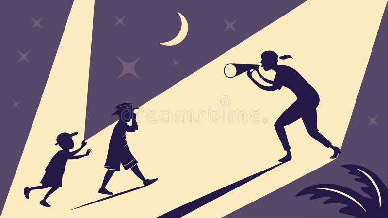 Children Pointing Binoculars, Discovery and Exploration, Adventure ...