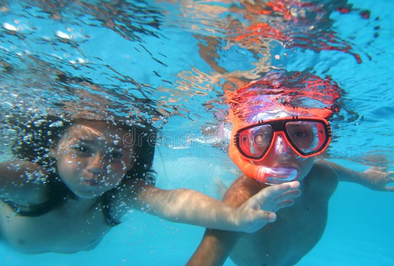 Children in pool stock photo. Image of underwater, sport - 970872