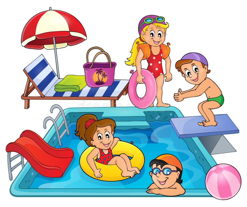 Children s Pool Party stock vector. Illustration of life - 9738935