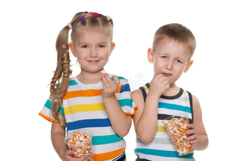 Cut Child Eating Popcorn Stock Photos - Free & Royalty-Free Stock ...