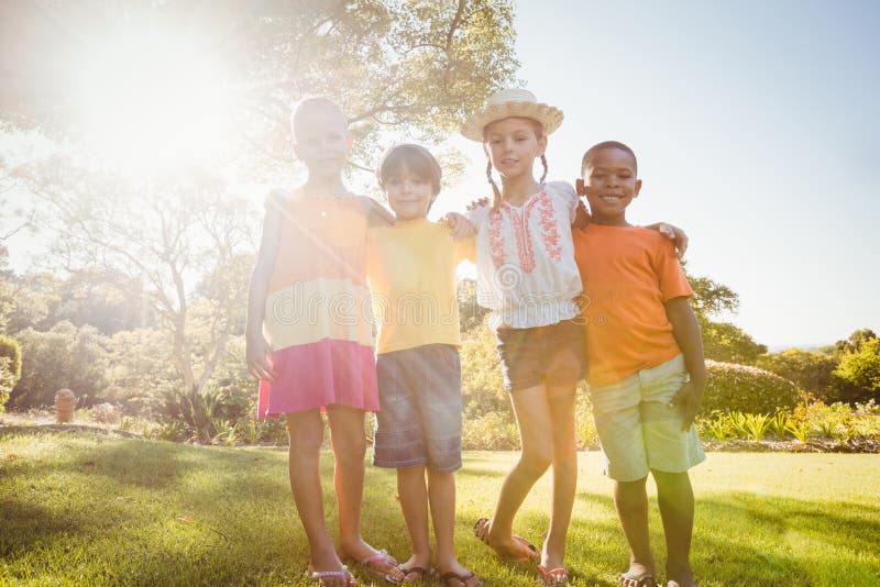 Children posing together stock photo. Image of female - 77888952