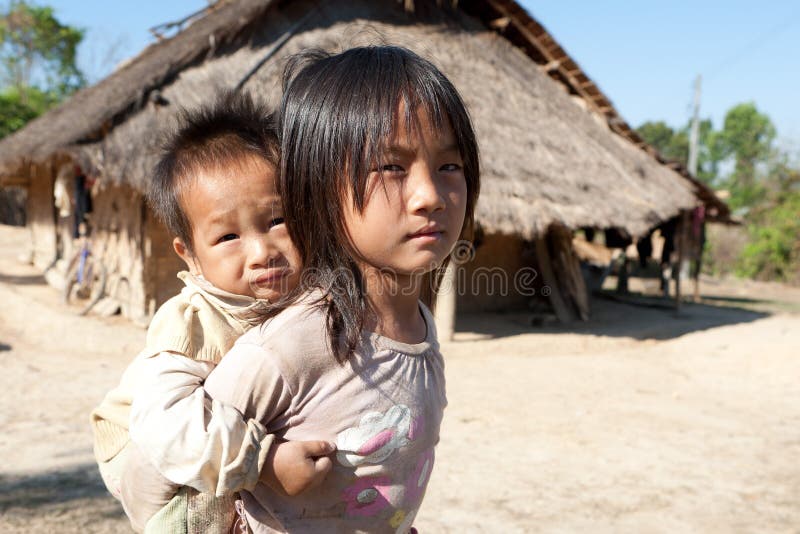 Asian girl in poverty stock image. Image of asia, third - 18594633