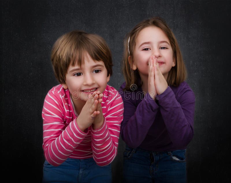 Children Pray stock image. Image of prayer, child, happy - 28518687